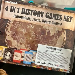 Games | 4in1 History Trivia Game For Adults 50 Learning Cards ...